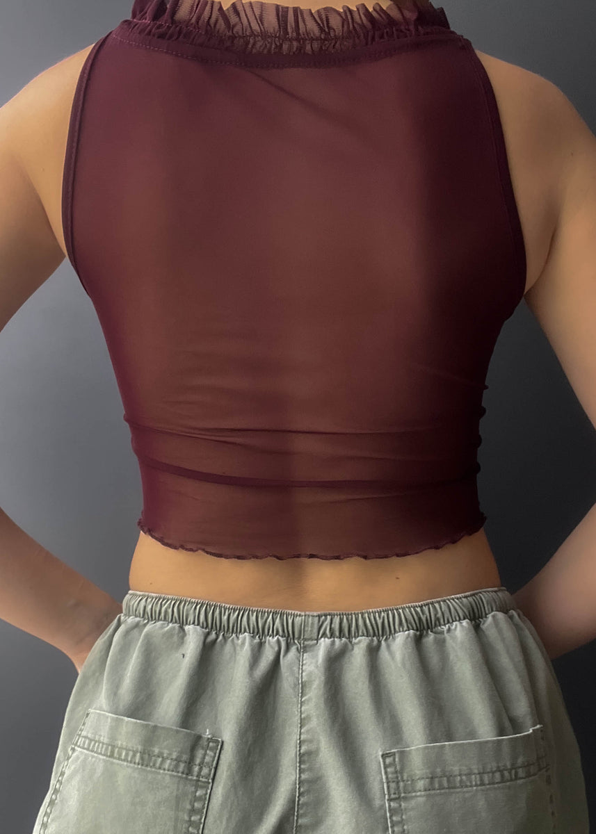 Rosalie Y2k Mesh Top (S) – Retro and Groovy