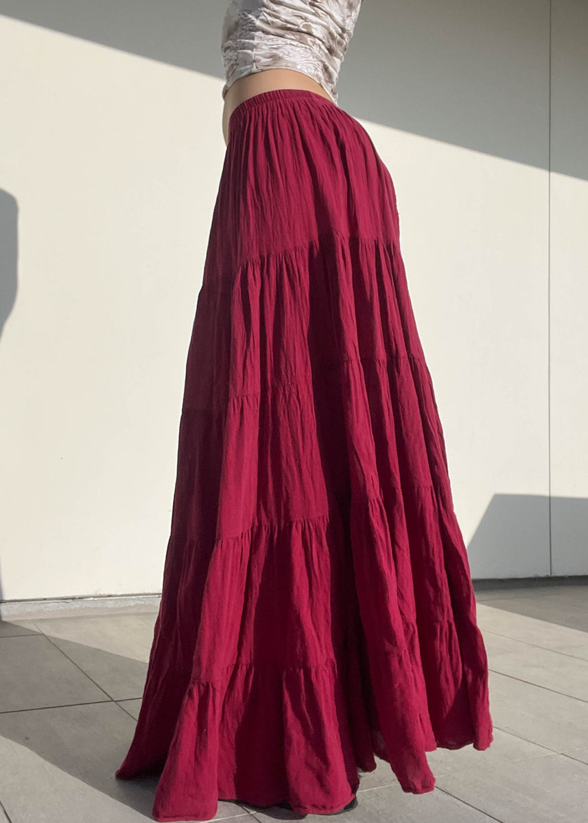 90's Maroon Flowy Maxi Skirt (S-M) – Retro and Groovy