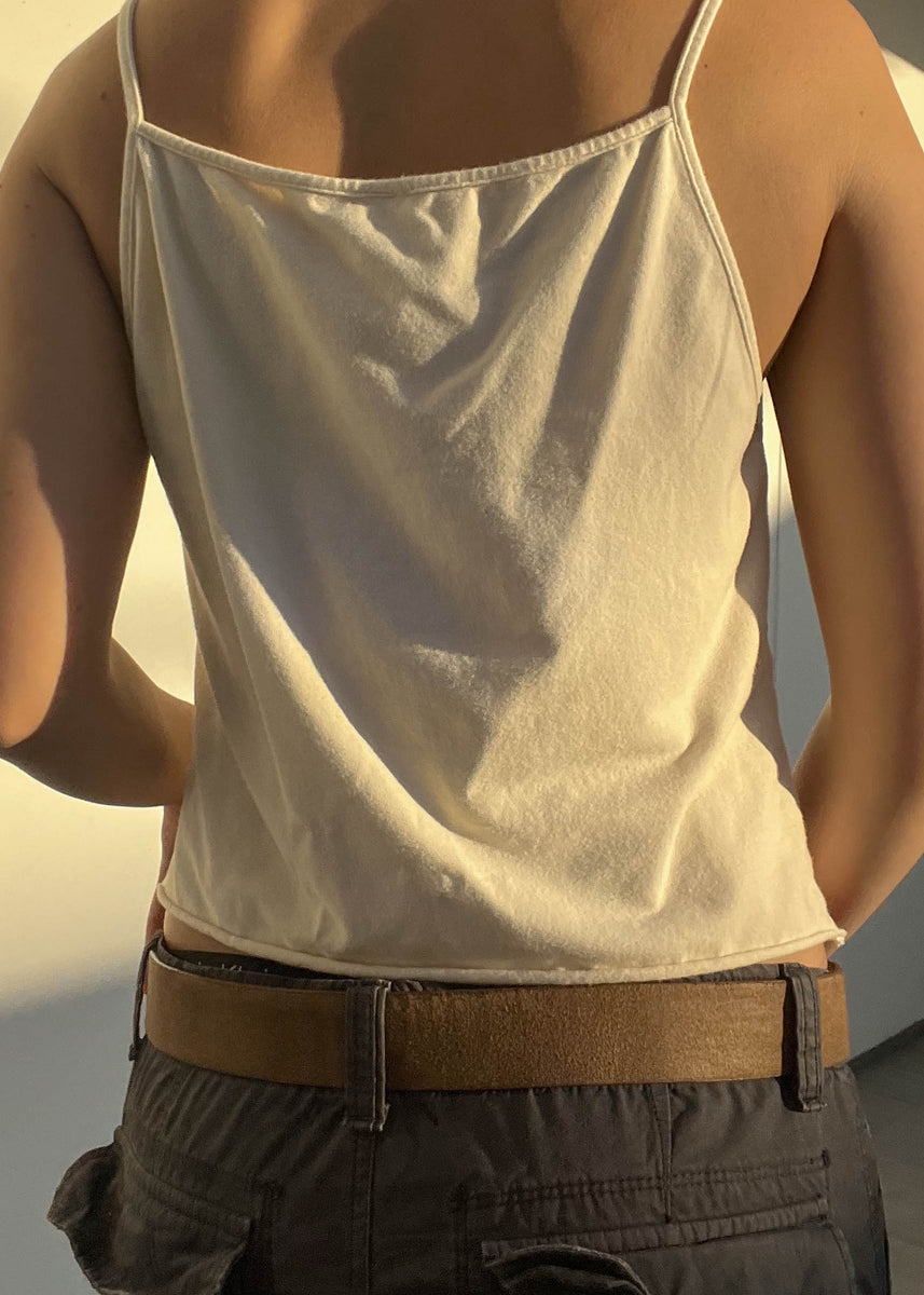 Y2k Yellow Hibiscus Tank (M) – Retro and Groovy