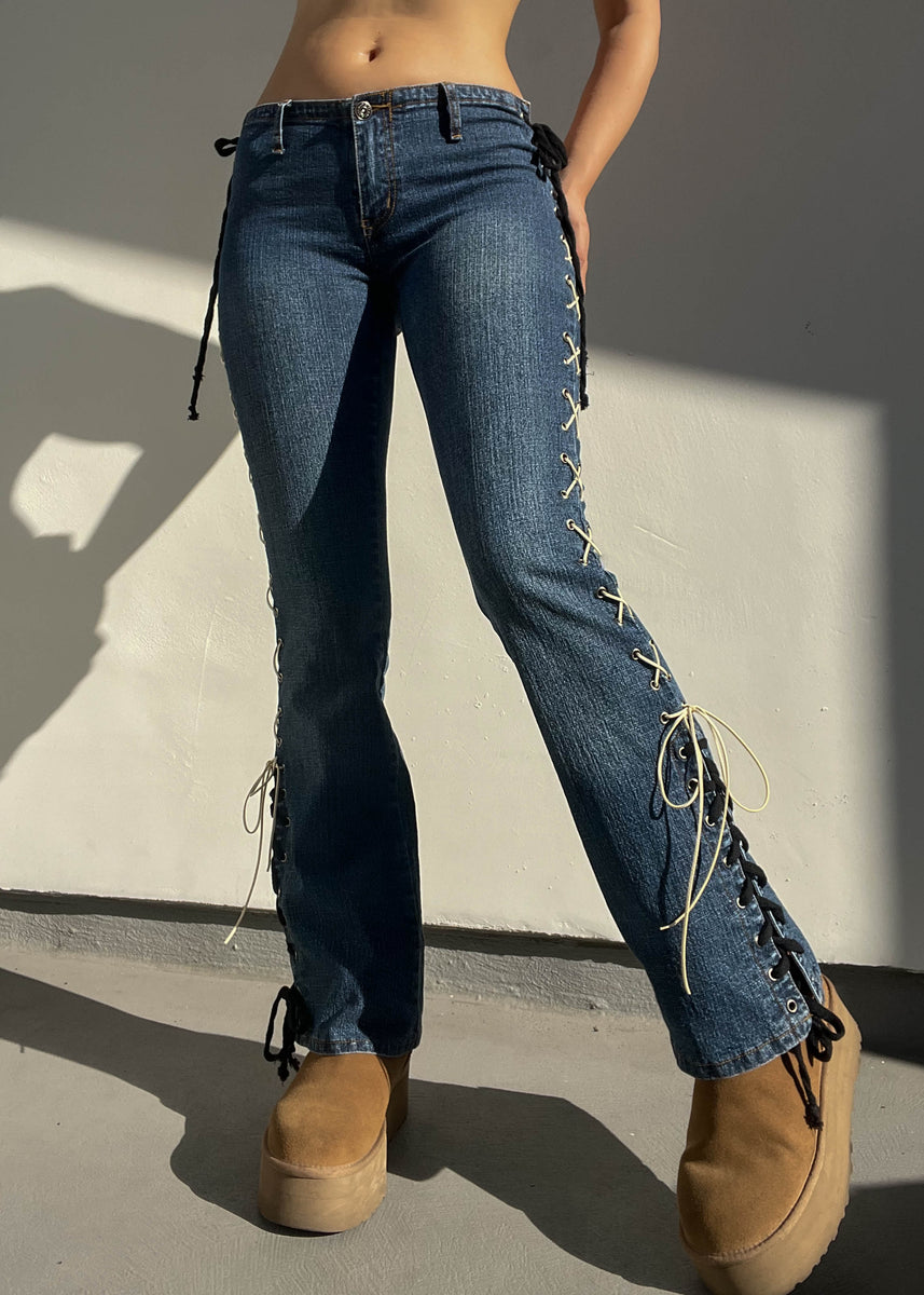 Zana Di Lace Up Jeans (S) – Retro and Groovy