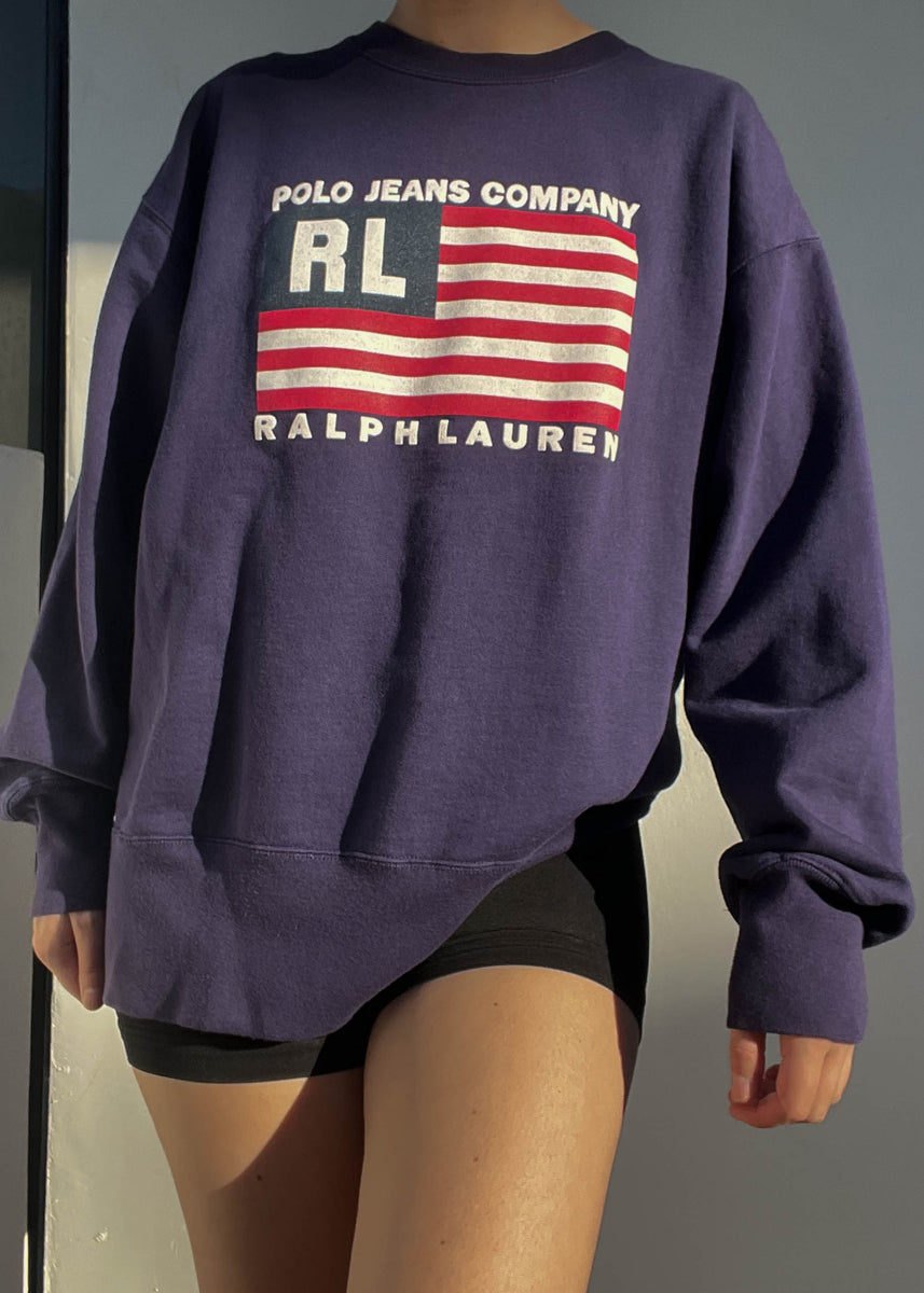 Dark Purple 90's RL Crew (L) – Retro and Groovy
