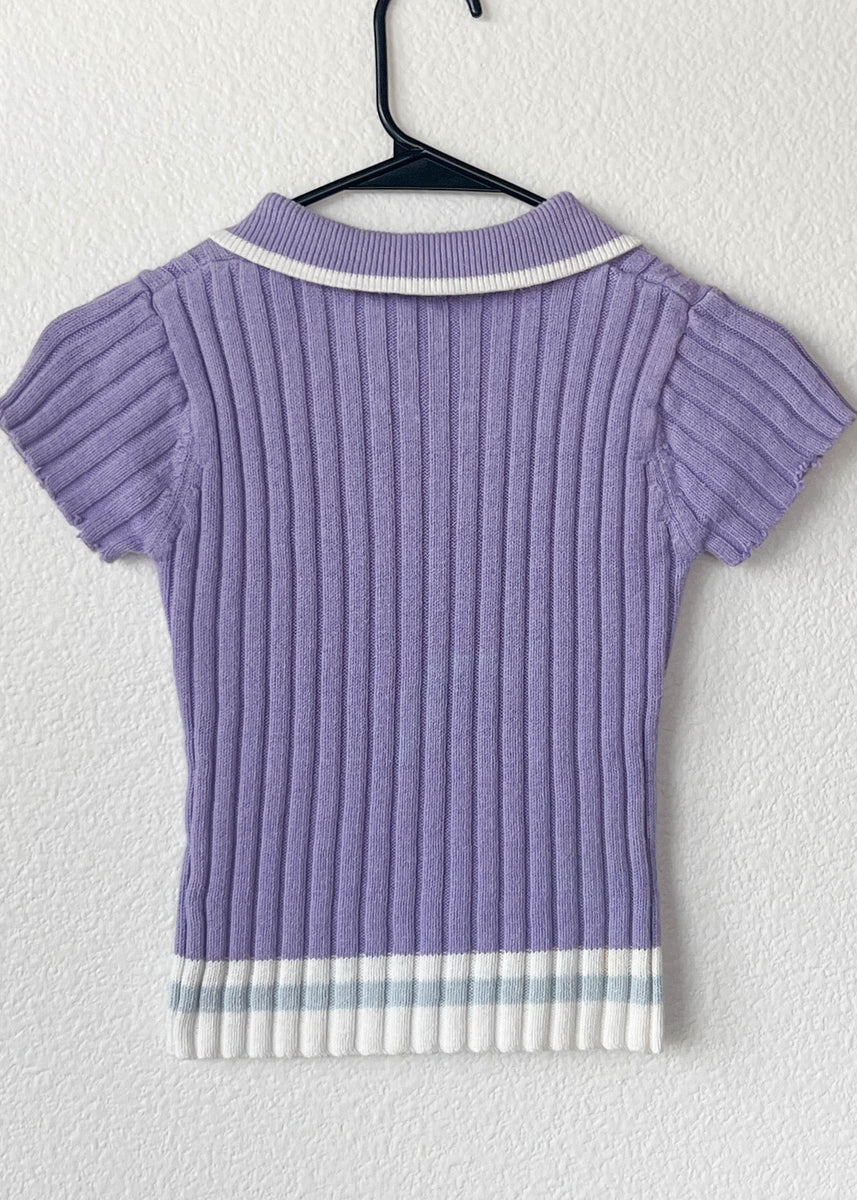 Y2k Purple Knit Top (XS) – Retro and Groovy
