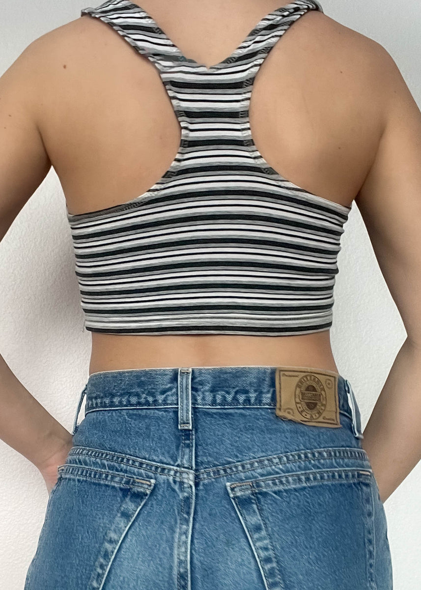 90's Striped Crop Tank (S) – Retro and Groovy