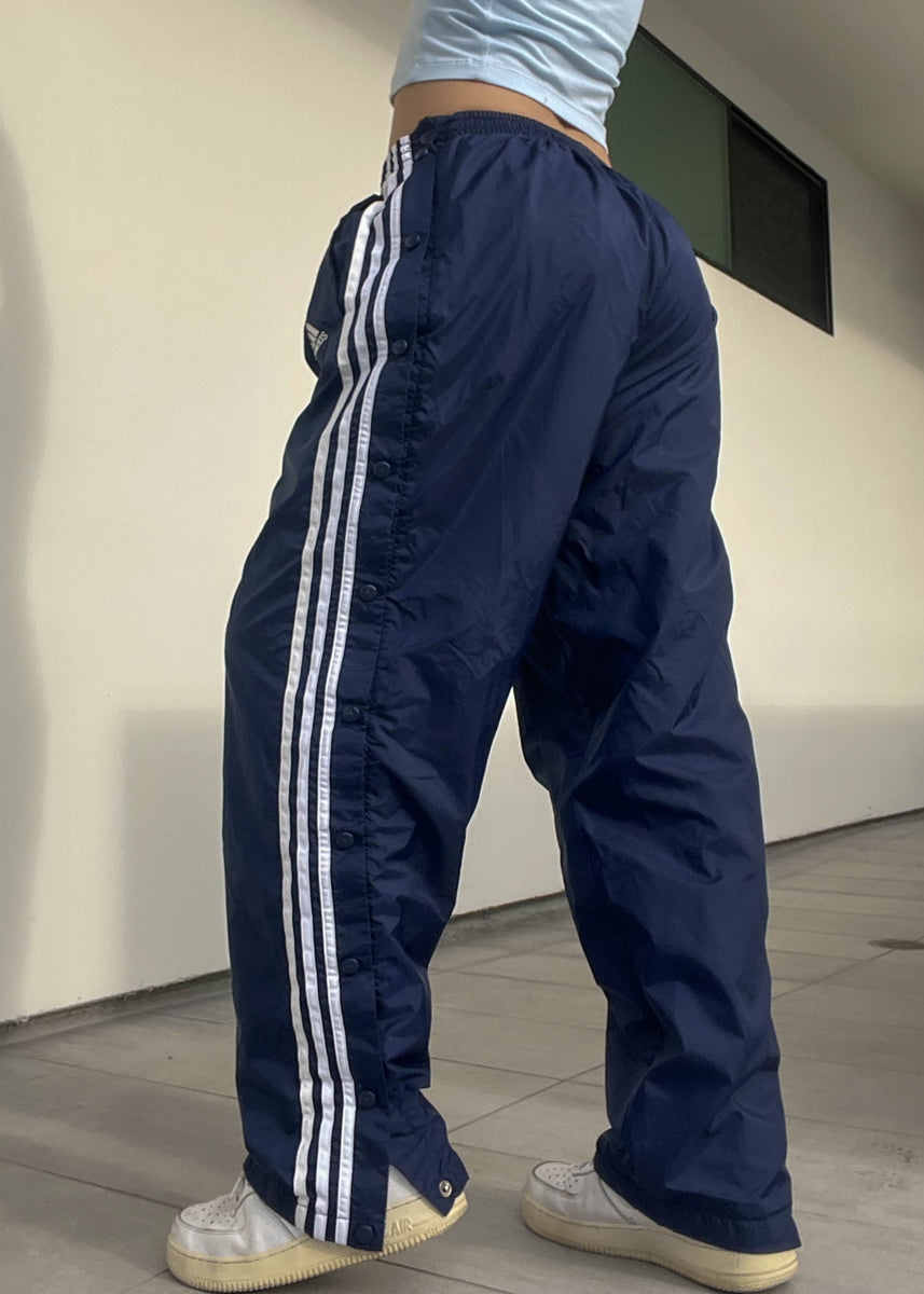 Navy Adidas Snap Trackies (M) – Retro and Groovy