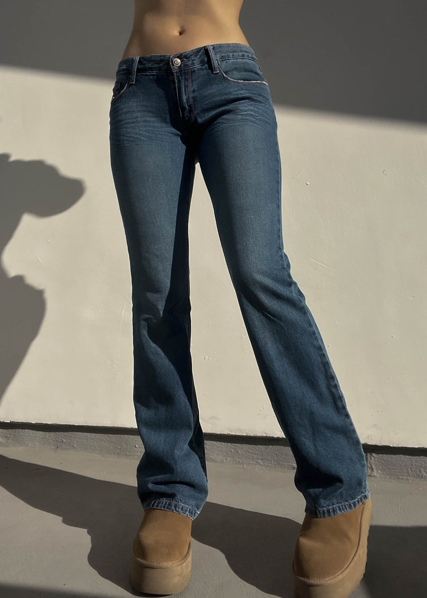 Blue Cult Y2k Denim Flares (S/M) – Retro and Groovy