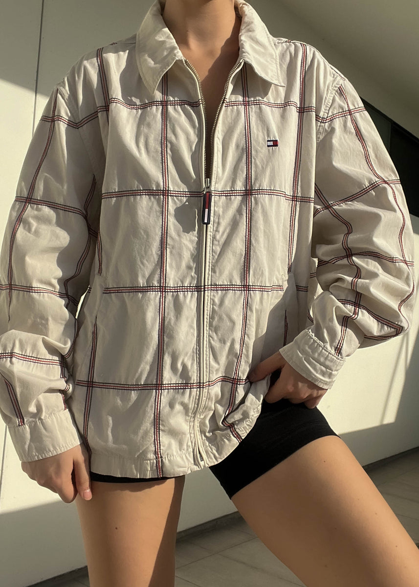 90's Tommy Grid Windbreaker (L) – Retro and Groovy