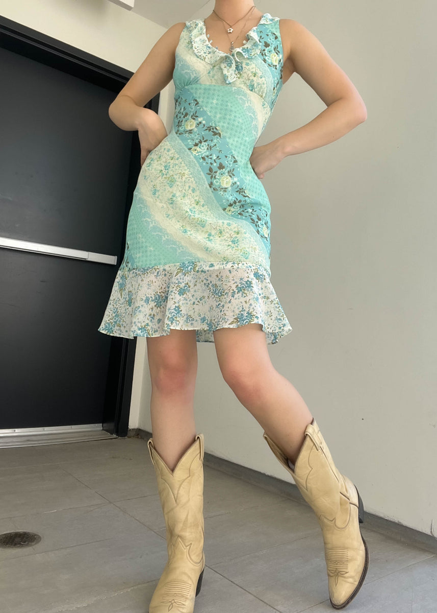 Anya Pastel Floral Mini Dress (S) – Retro and Groovy