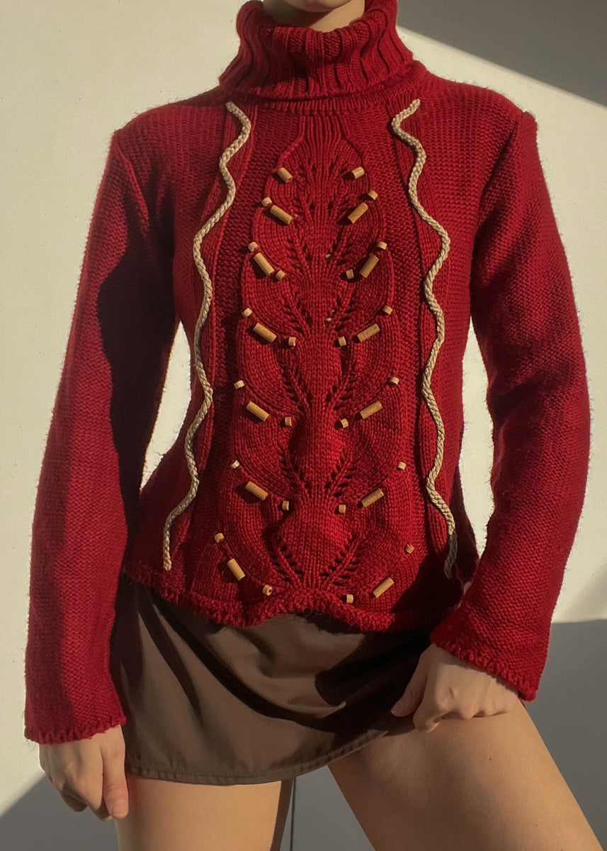 Squiggle 90's Beaded Knit (S) – Retro and Groovy