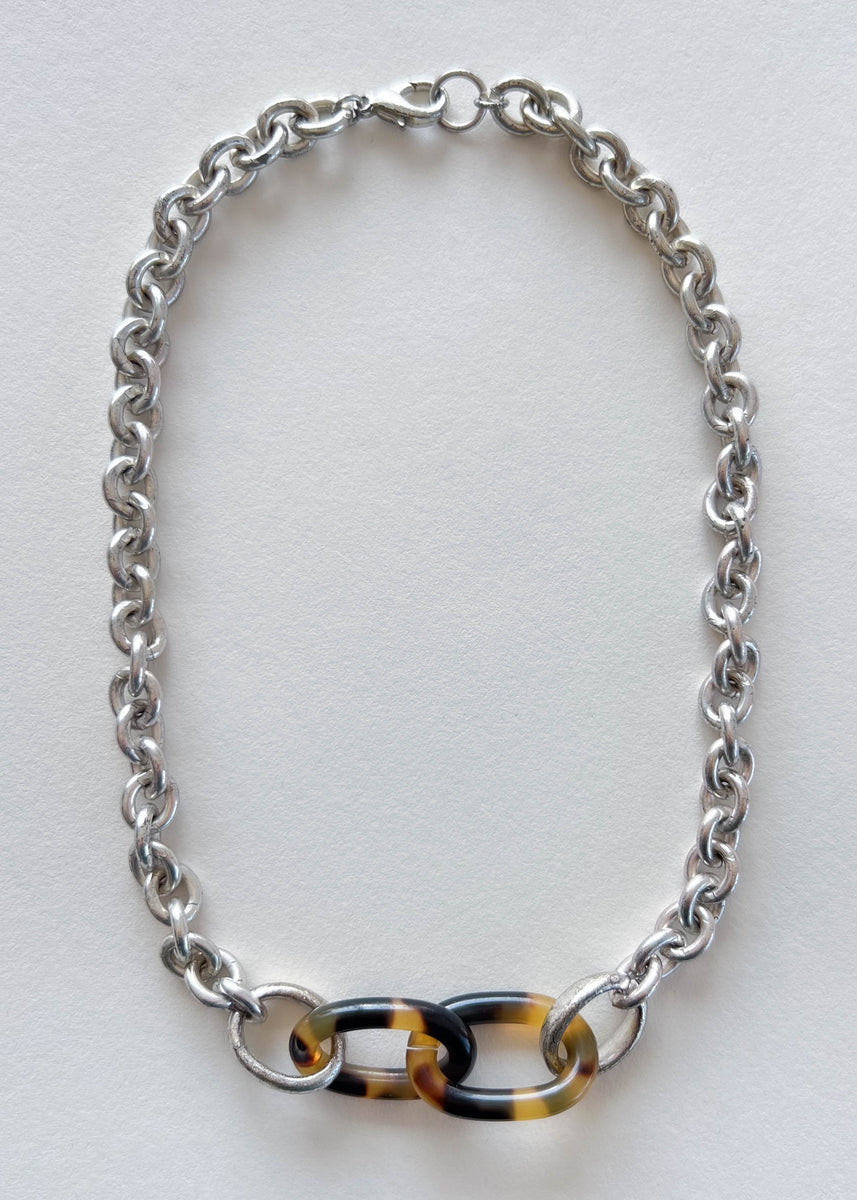 90's Silver & Tortoise Shell Chain – Retro and Groovy