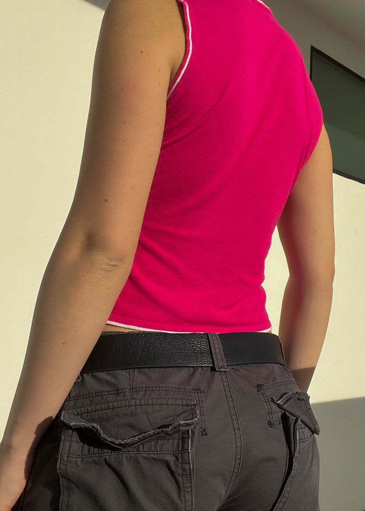Hot Pink & White Knit Tank (S) – Retro and Groovy