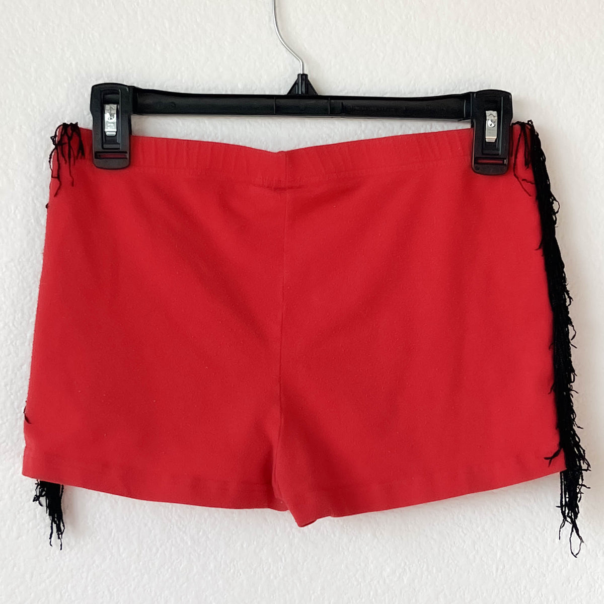 Red & Black Fringe Shorts (S) – Retro and Groovy