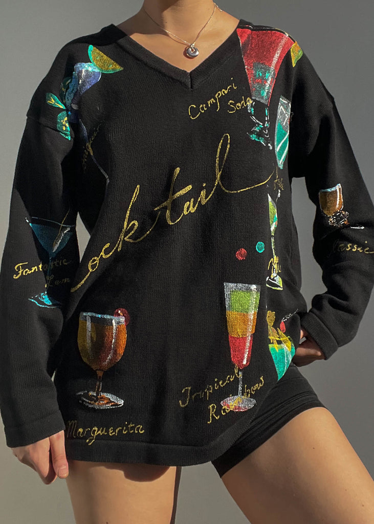 90's Cocktail Sweater (M) – Retro and Groovy