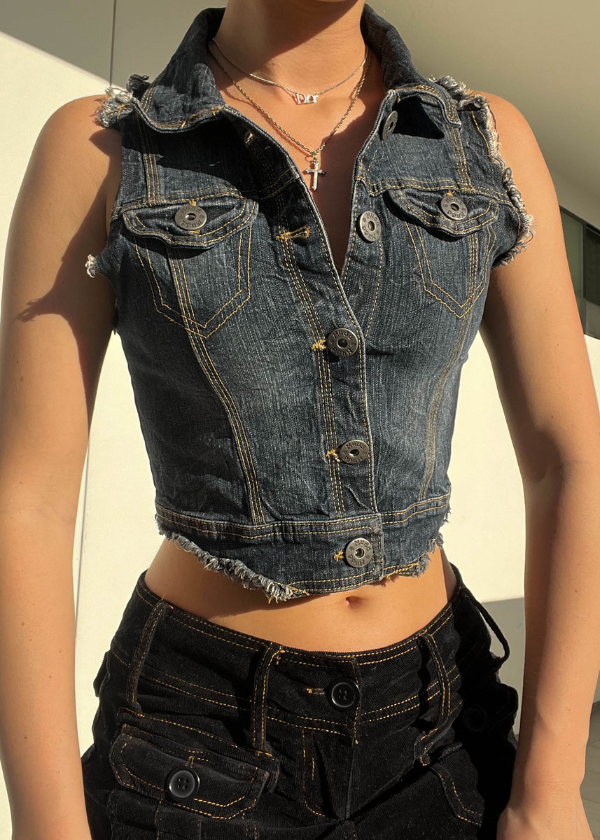 Y2k Mudd Denim Vest (S) – Retro and Groovy