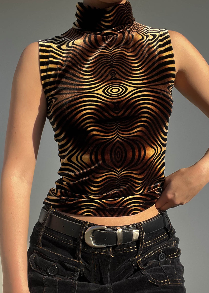 90's Trippy Velvet Tank (S) – Retro and Groovy