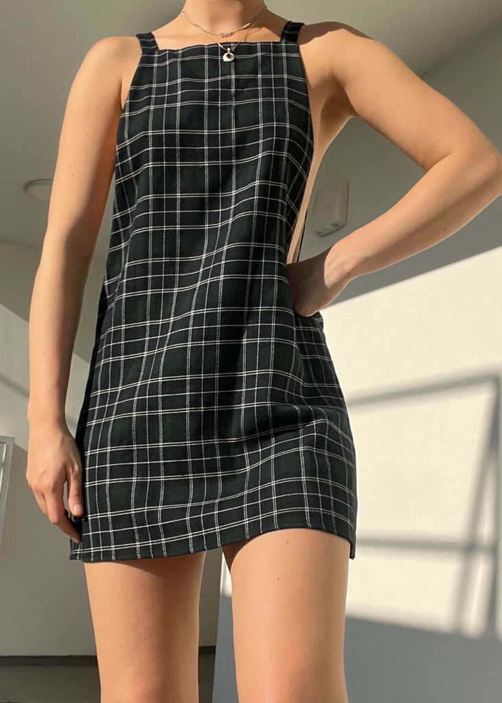 90's Plaid School Girl Mini Dress (S-M) – Retro and Groovy