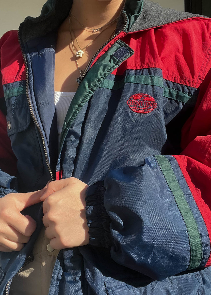 90's Worldwide Colorblock Coat (M) – Retro and Groovy