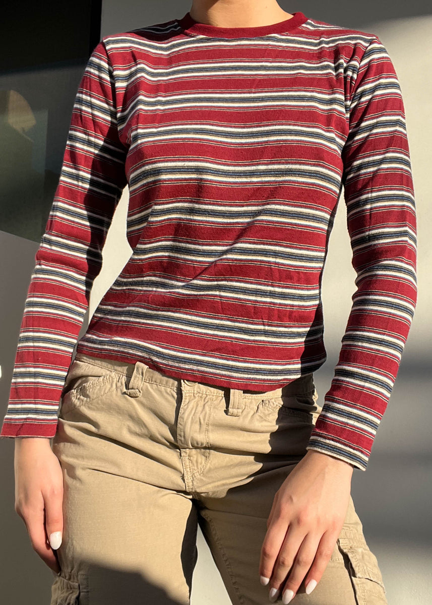 90's Striped Long Sleeve (S) – Retro and Groovy