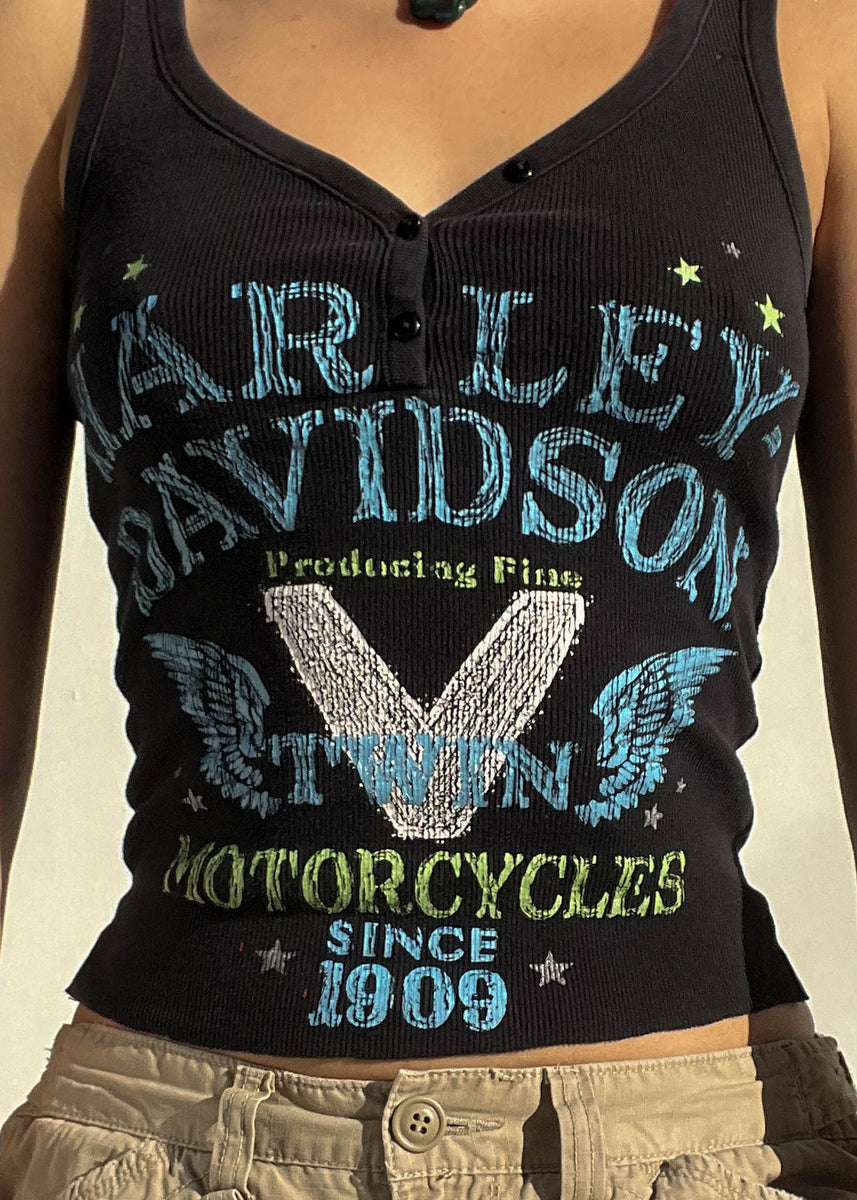 Harley Star Henley Tank (S) – Retro and Groovy