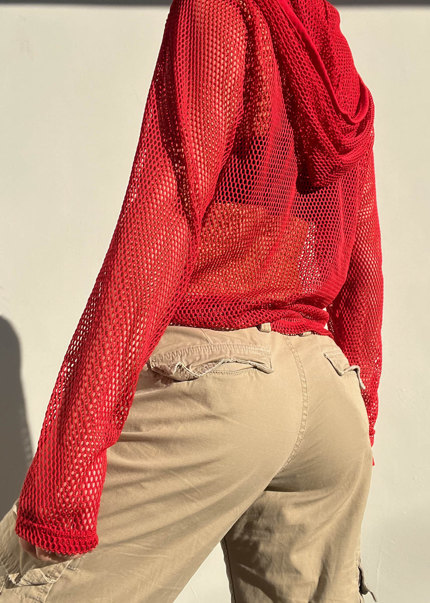 Catalina Y2k Red Mesh Jacket (M) – Retro and Groovy