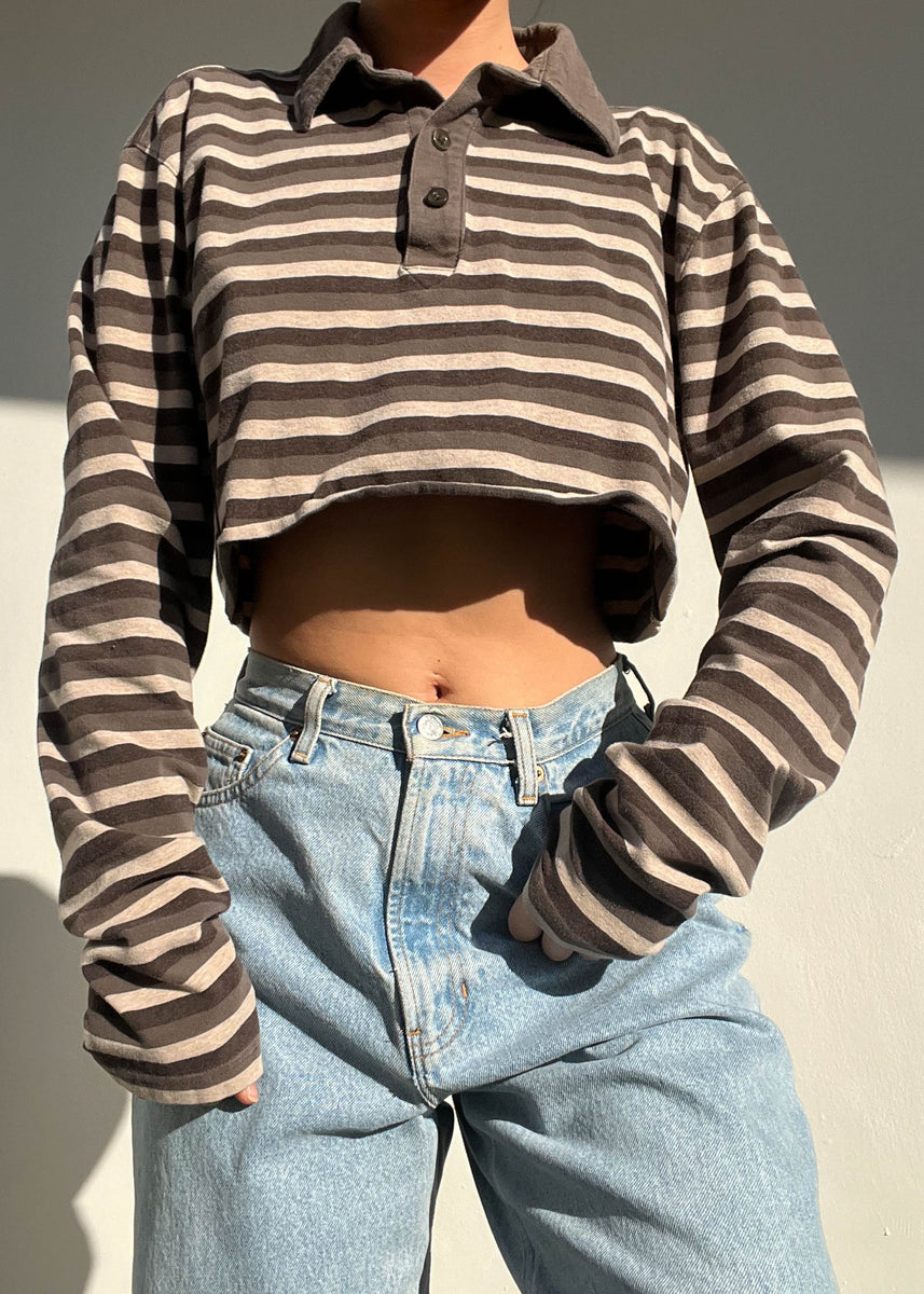 Coco 90's Striped Polo (M) – Retro and Groovy